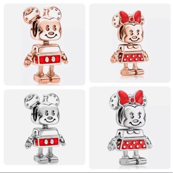 Jewelry | 4 Pieces Disney Mickey Minnie Mouse Robot Bot Collection ...
